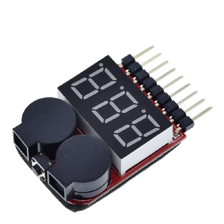 Lipo Voltage Checker 1S-8S with Buzzer Alarm - Vtakeoff